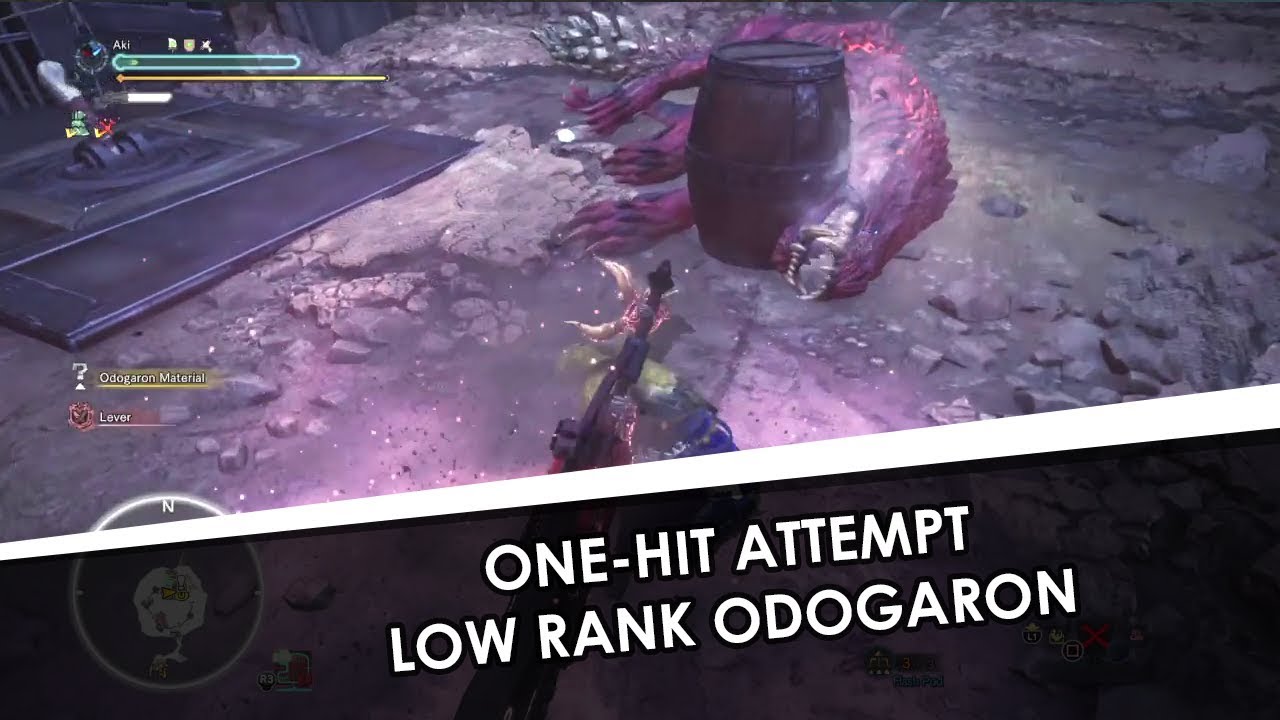 [MHW] LR Odogaron 1-hit capture attempt - YouTube