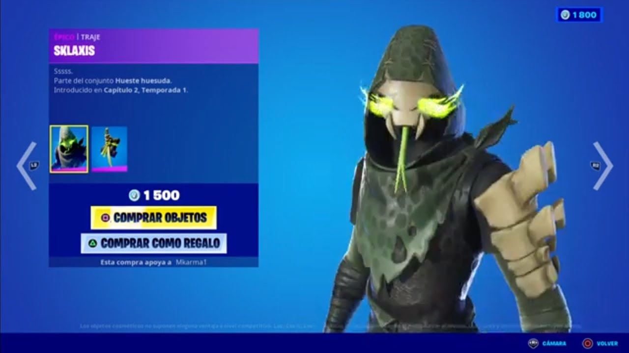 SKLAXIS en la Nueva TIENDA Fortnite Hoy - YouTube