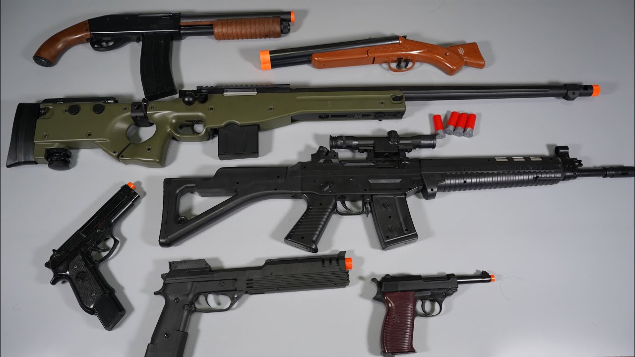 AWM Sniper rifle Toy Gun -Airsoft Gun-SIG SG550-Double Barrel Shotgun ...