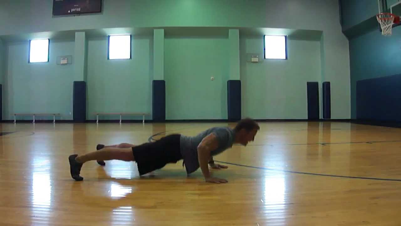 Toe-Touch Push-Ups - YouTube