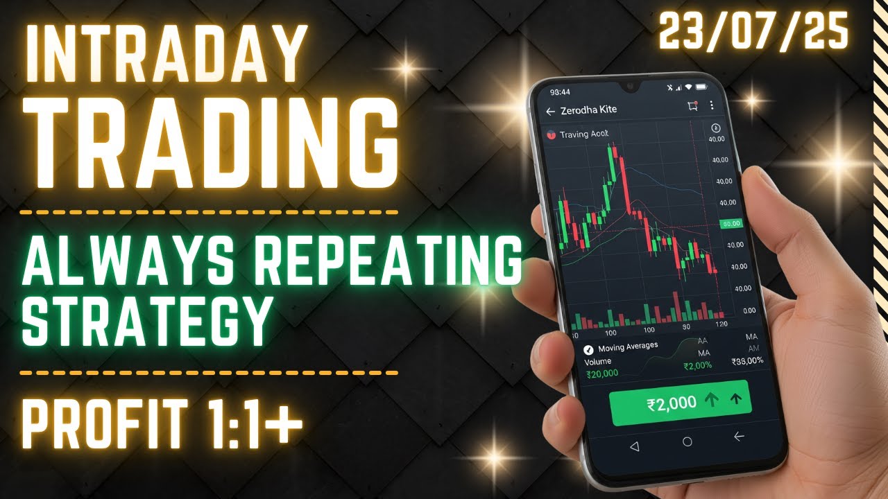 Intraday Live Trading | Repeat Strategy | 1:1 Risk Reward | Real Profit ...