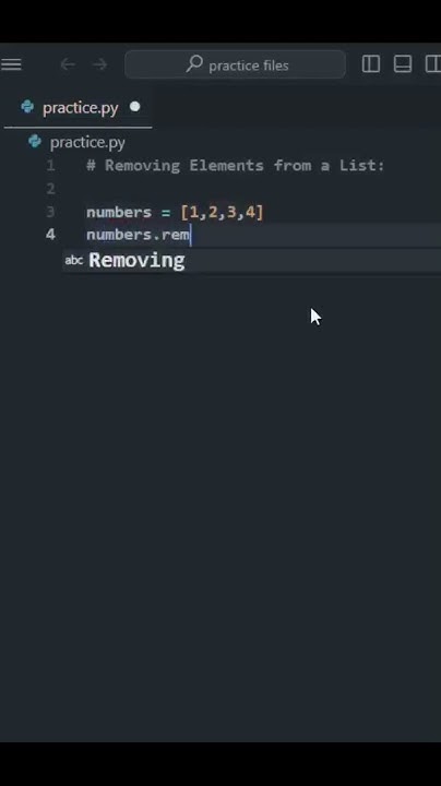 Removing Elements Python Pythonprogramming Coding Learnpython Pythonforbeginners Youtube