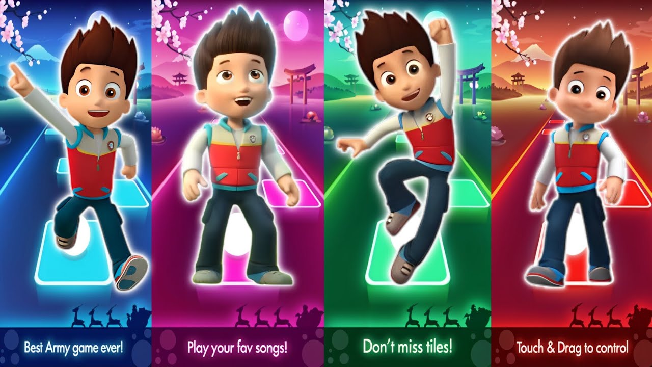 Team Ryder🤭 - Ryder 🆚 Ryder 🆚 Ryder 🆚 Ryder || PAW Patrol 🎶 Tiles Hop ...