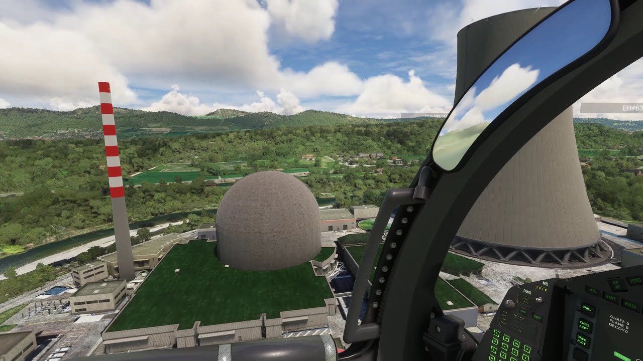 Leibstadt and Gosgen nuclear power stations, Switzerland. Microsoft ...