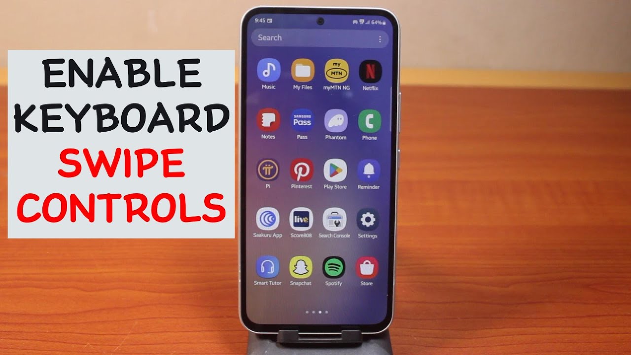 How to Enable Keyboard Swipe Controls on Samsung - YouTube