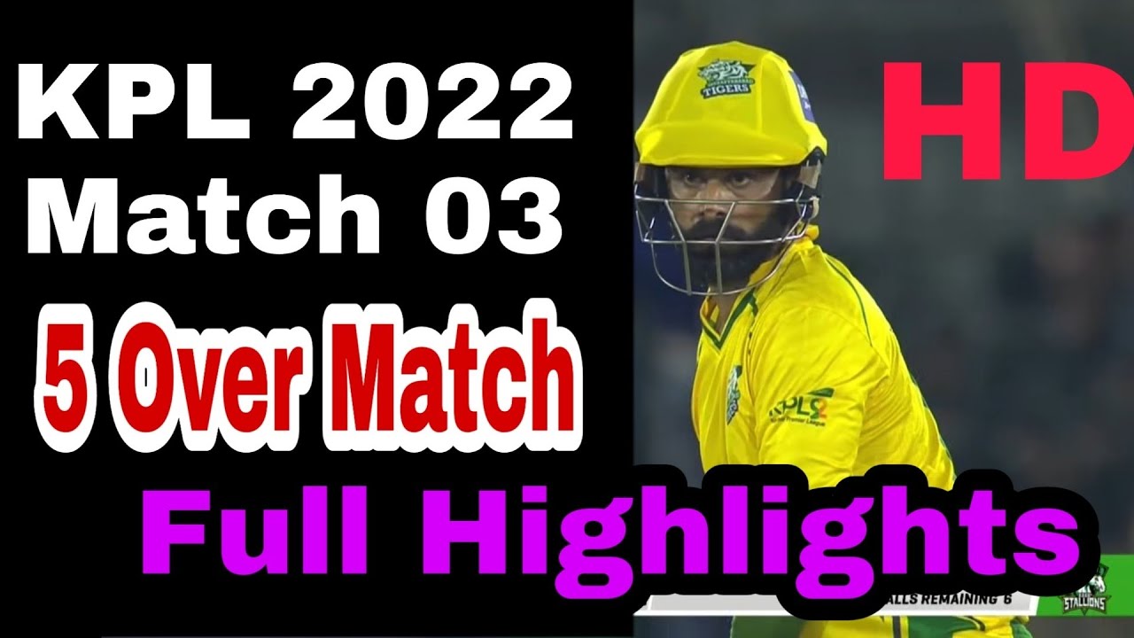 KPL Match 03 full Highlights 5 over Match kashmir primer league 2022 ...