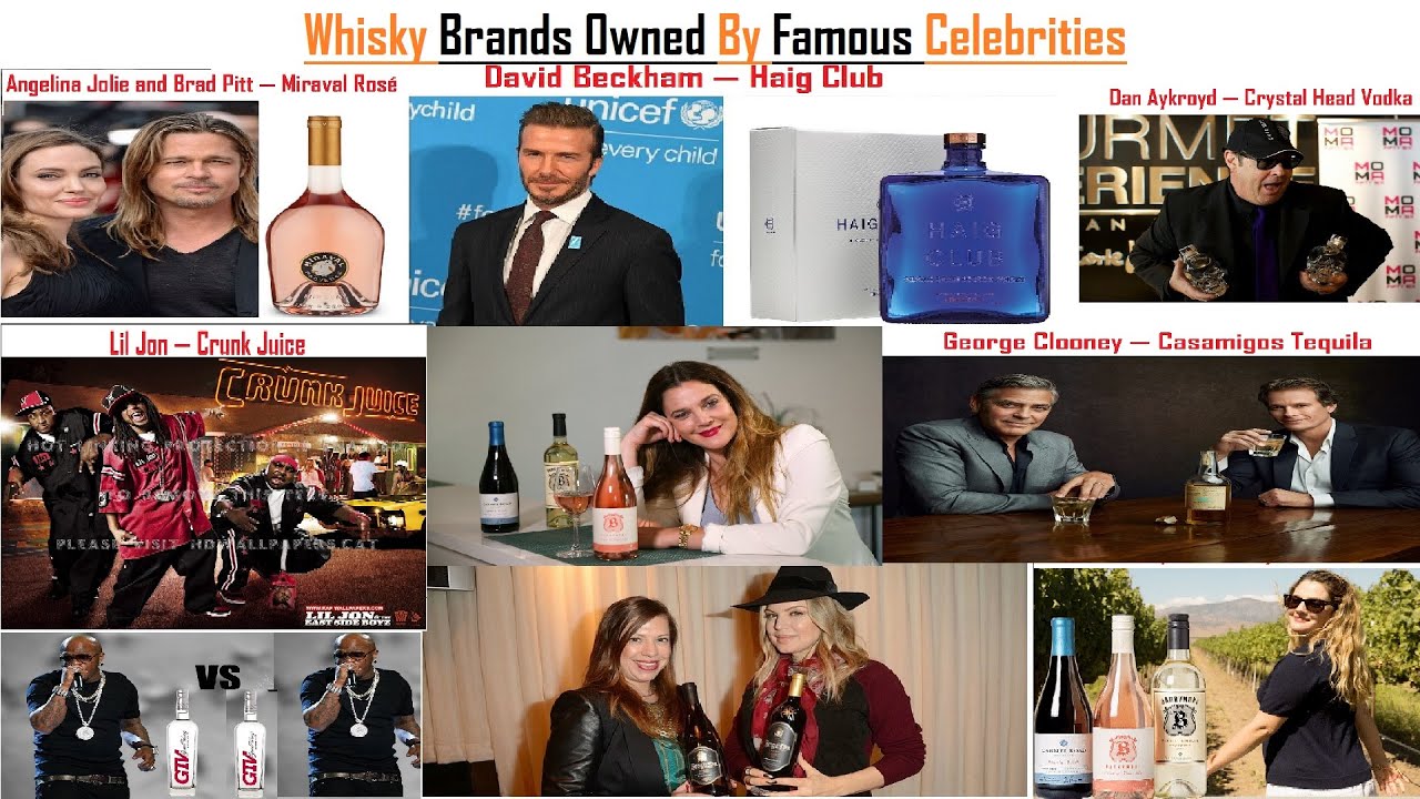 Whisky Brands Owned by Famous Celebrities | 25 Whisky Brands | - YouTube