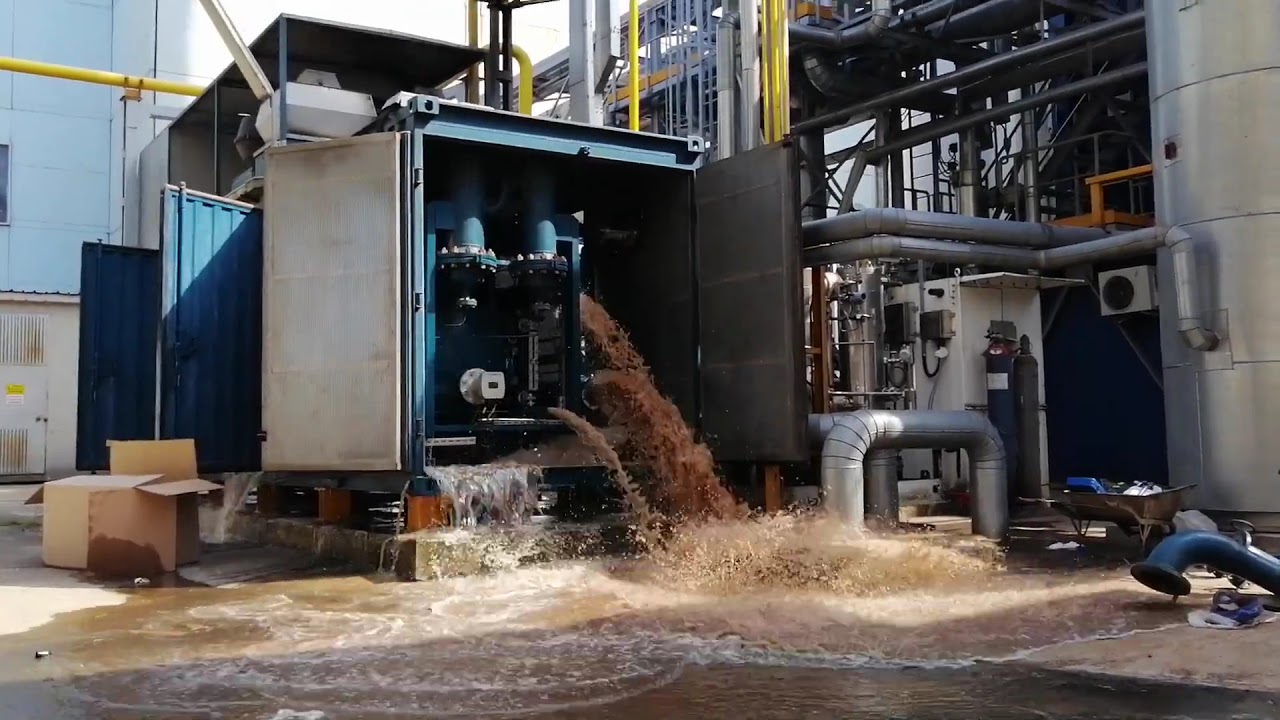 HAFI Fuel Gas Screw type Compressor Heat Exchanger flushing - YouTube