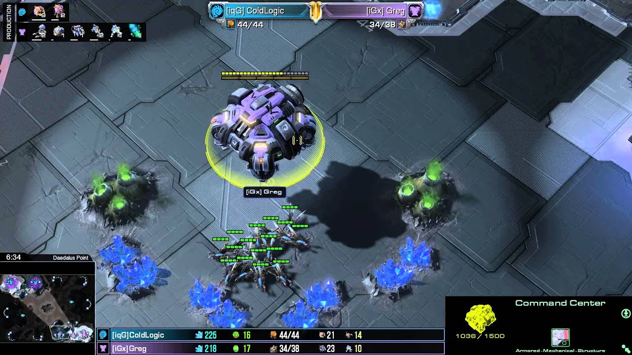 Top Dog SC2 Season 2 Week 7 Game 1 [iGx]Greg vs [iqG]ColdLogic - YouTube