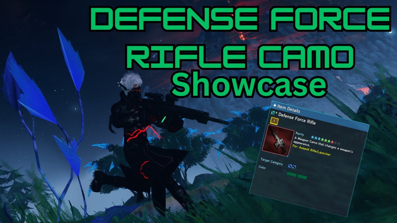 [PSO2:NGS] Defense Force Rifle Camo Showcase - YouTube