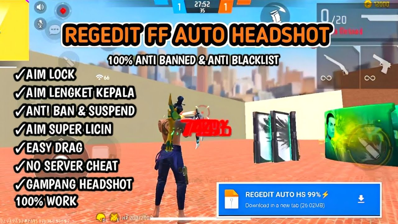 REGEDIT FF AUTO HEADSHOT ||WORK💯, FF BIASA & FF MAX TERBARU 2024. NO PW, ANTI BANNED, ANTI ...