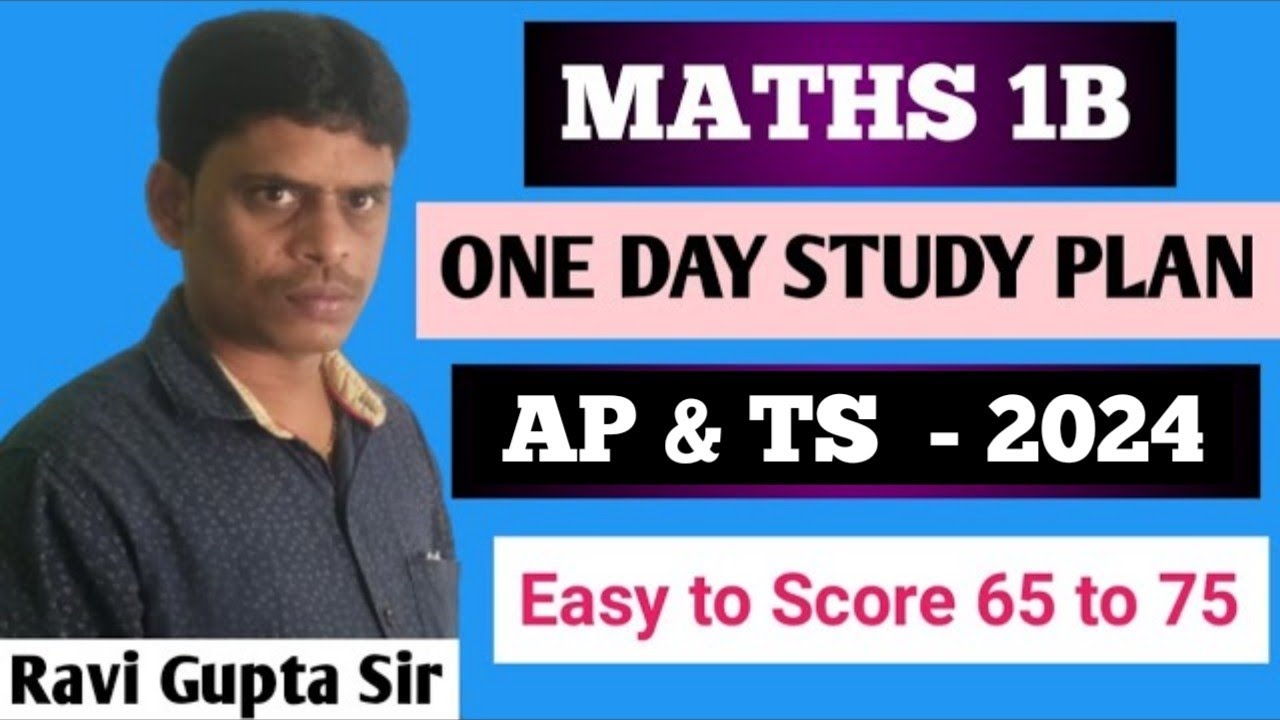 MATHS 1B ONE DAY STUDY PLAN 2024 / MATHS IB IMPORTANT PROBLEMS 2024 EASY TO SCORE 65 TO 75 - YouTube