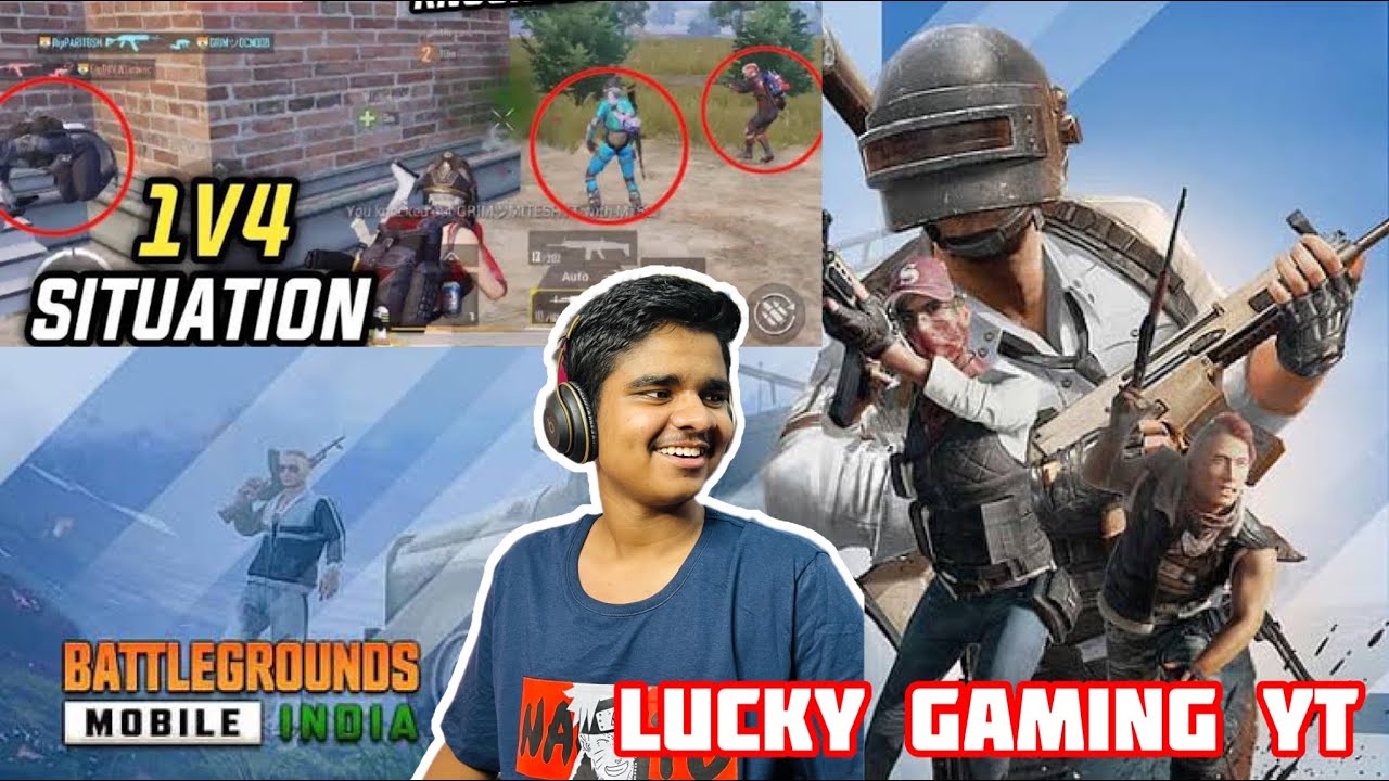 My First BGMI Gameplay | 1 vs 4 Situation | LUCKY GAMING YT - YouTube