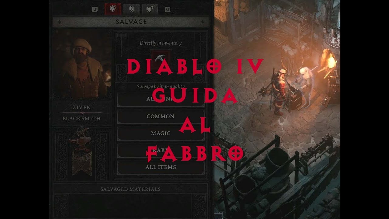 Diablo 4 guida al fabbro e upgrade oggetti - YouTube