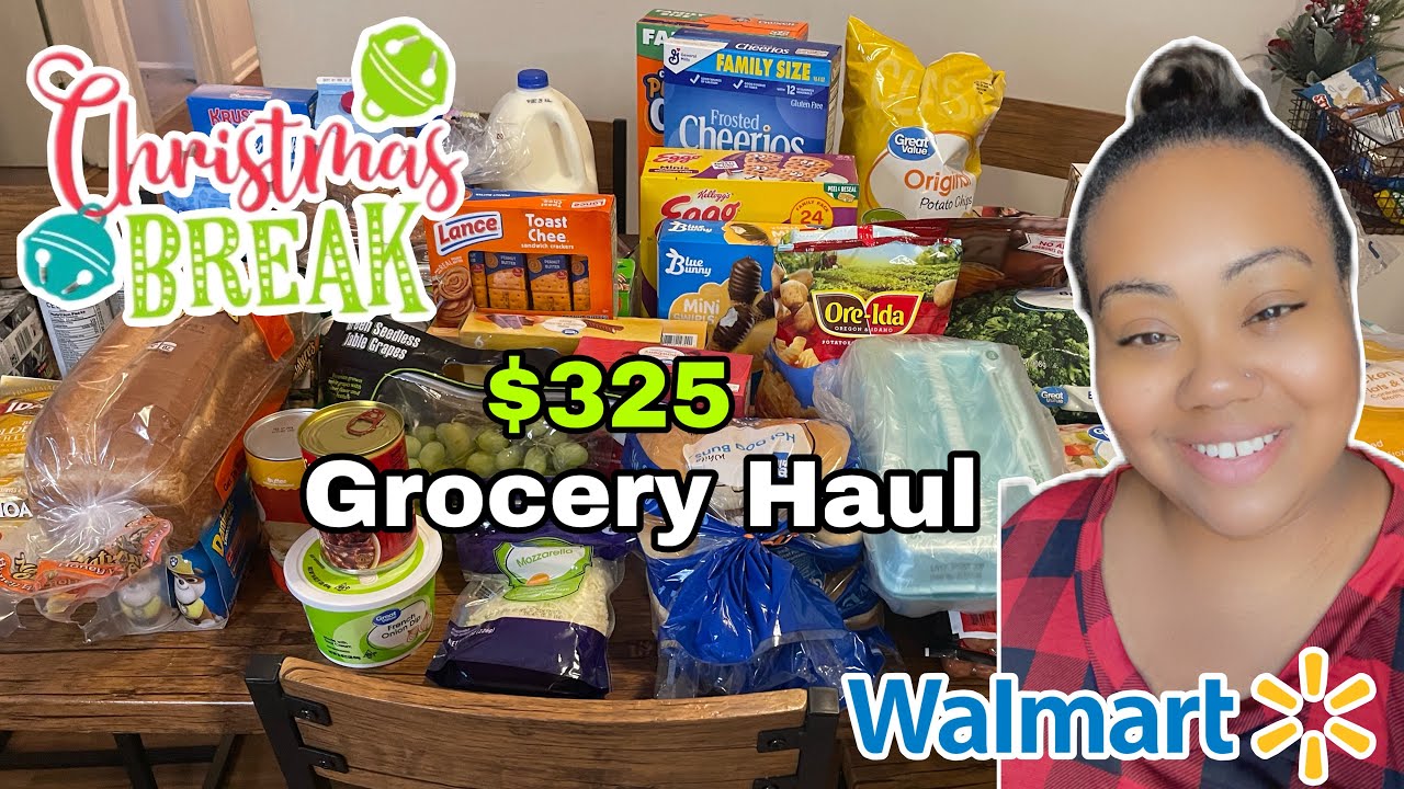 Walmart Grocery Haul $325 Winter Break Edition For A Large Family - YouTube
