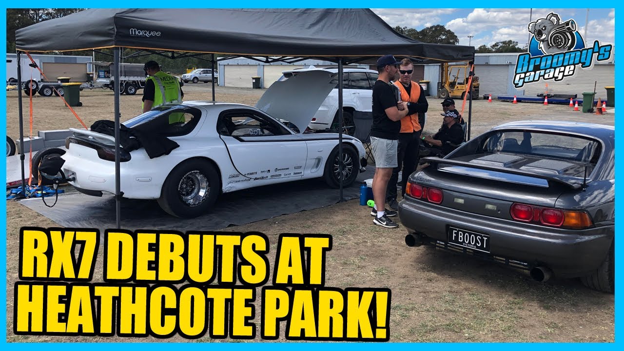 Vanilla Rice RX7 Debut at the Drag Strip - YouTube