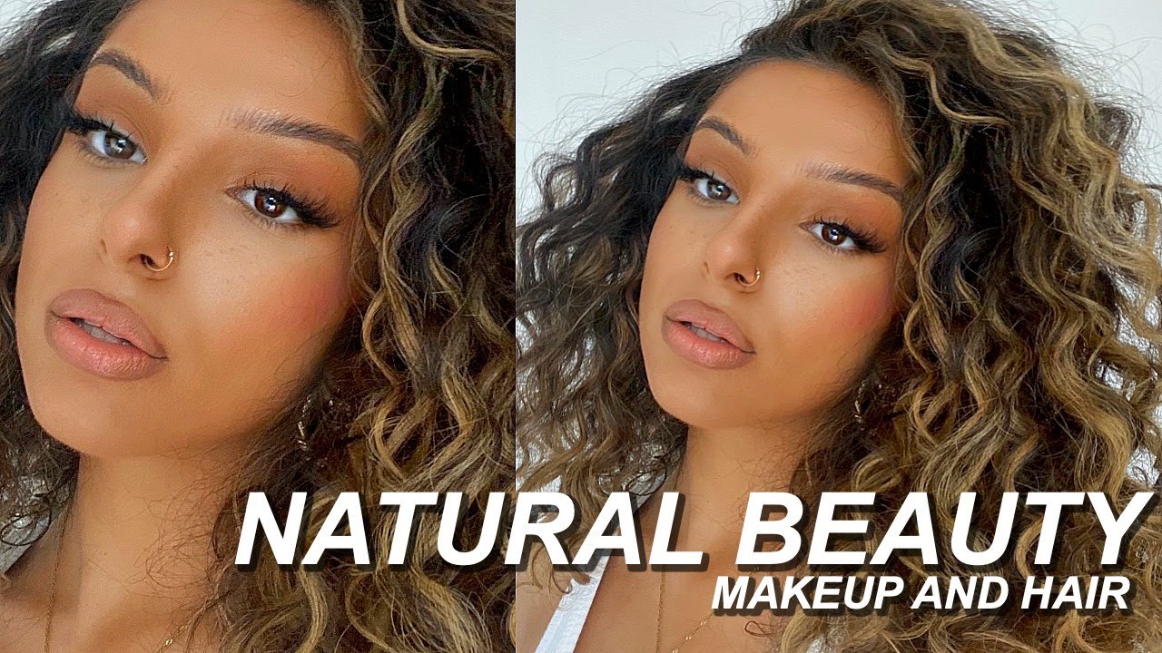 "NATURAL BEAUTY" MAKEUP & HAIR | everyday glam tutorial - YouTube
