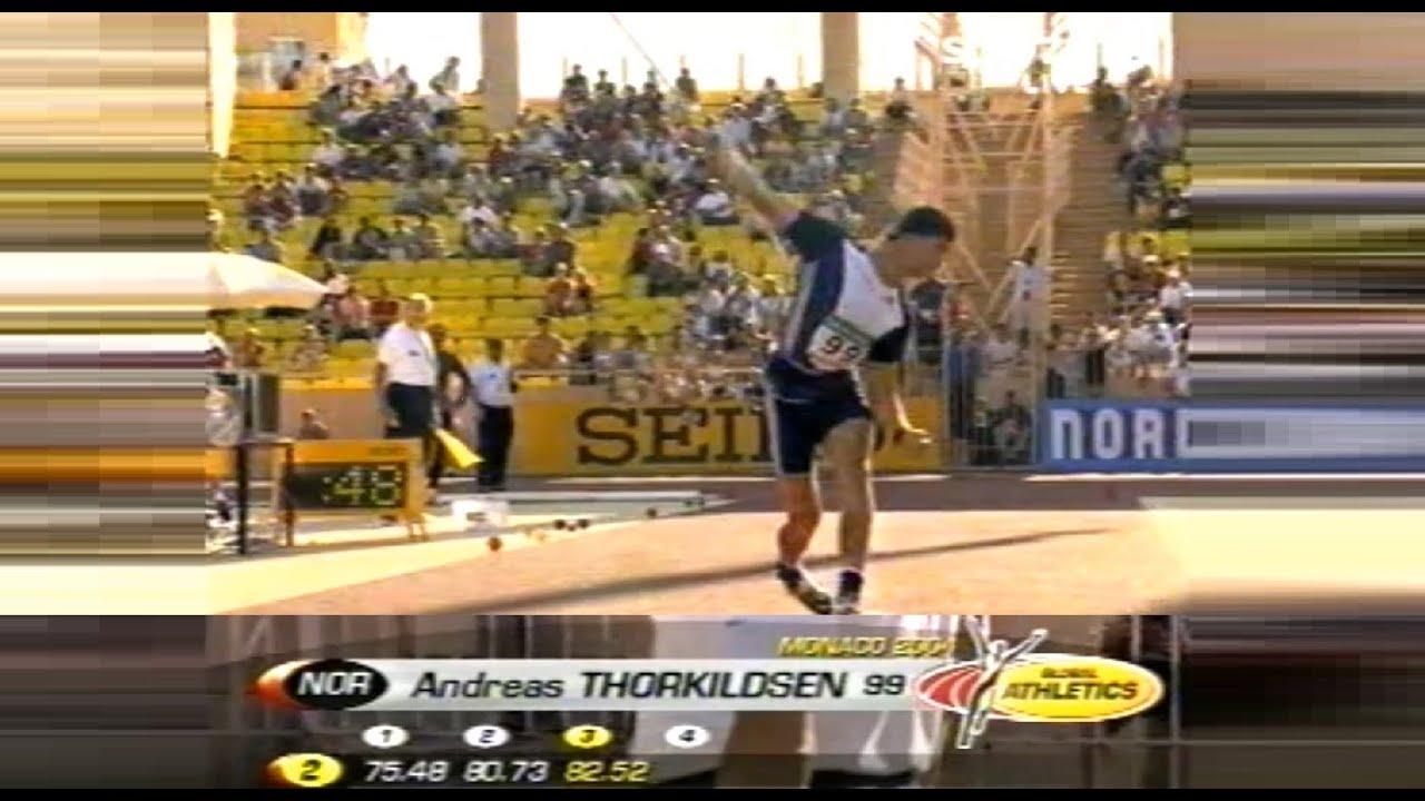 Andreas Thorkildsen (Norway) javelin 82.52 meters (2004-09-19) IAAF ...