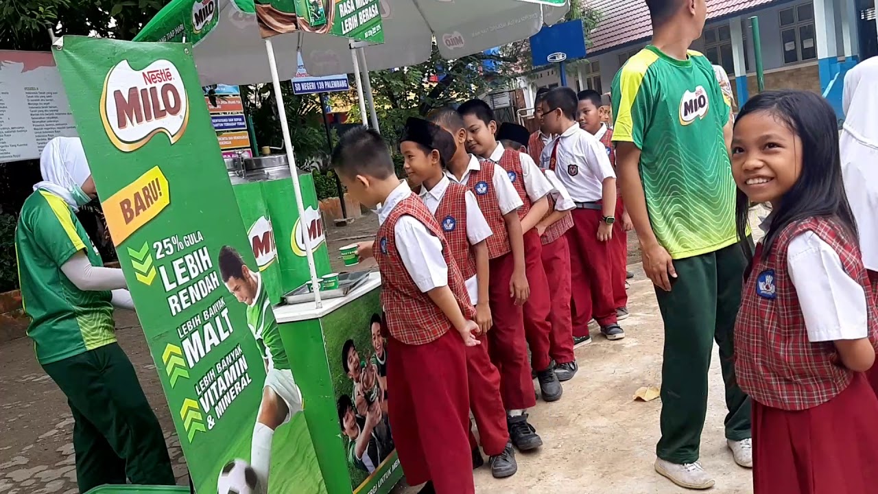 MILO GRATIS - SUSU MILO - MILO DI SEKOLAH - YouTube