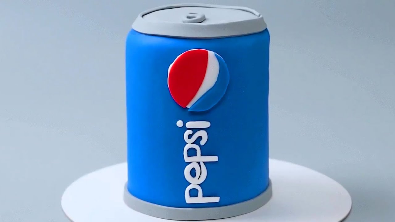 So Yummy 3D Fondant Pepsi Can Cake | Pepsi Rainbow Cake Decoration ...