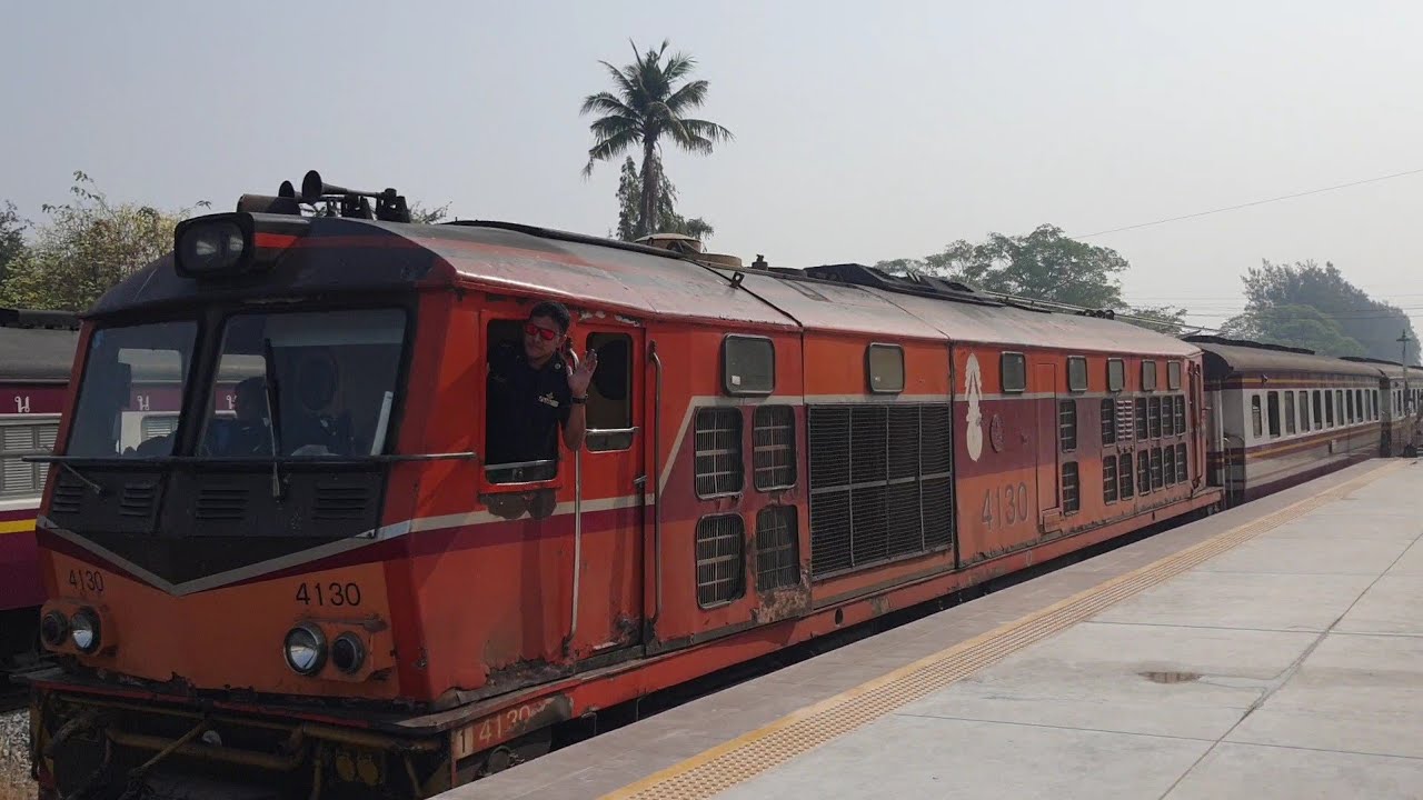 257 จอดคลองบางตาล มีรถเร็ว 172 รอหลีก ordinary train 257 & rapid train ...