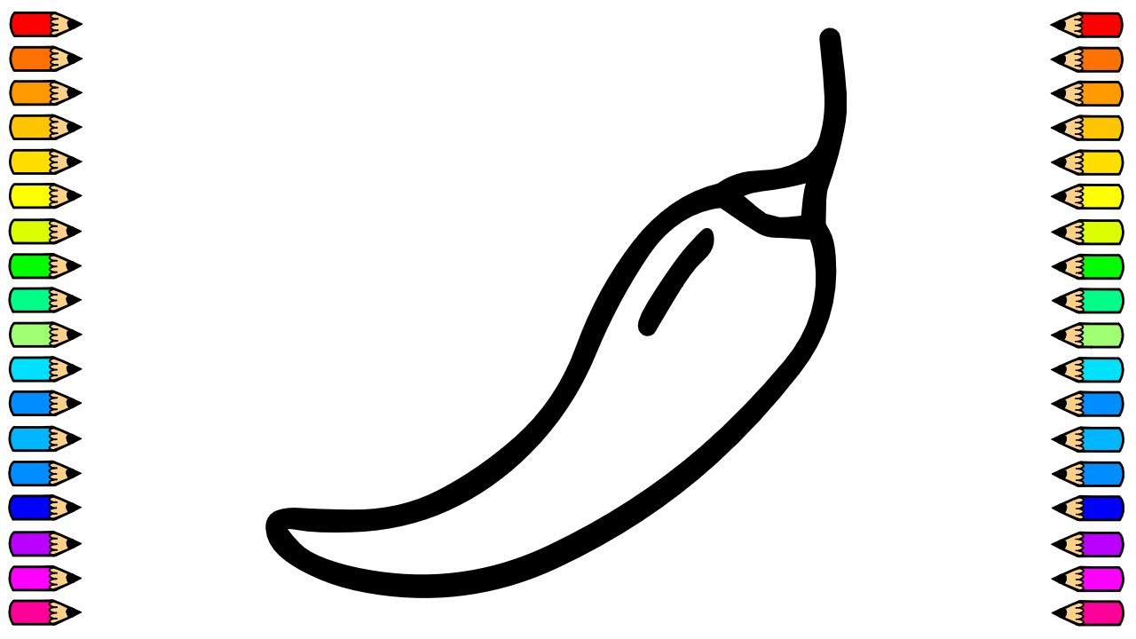 Cómo dibujar un PIMIENTO 🌶🌶/ Dibujo de PIMIENTO paso a paso / Dibujos ...