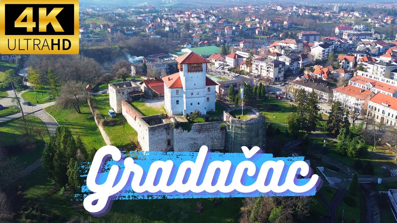 Gradačac dron video - pogled na kulu i grad iz zraka (4K) - YouTube