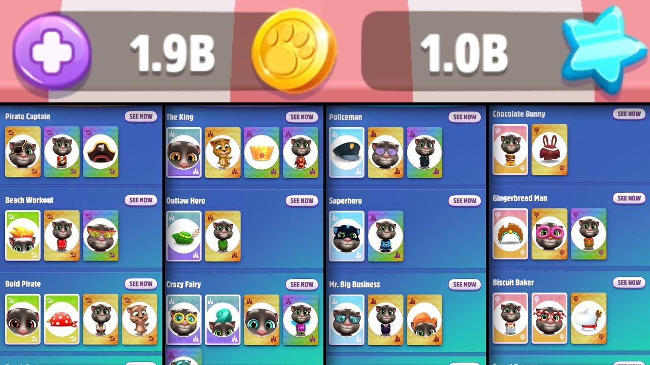 Buying All Clothes - My Talking Tom 2 - GAMEPLAY 4U - YouTube