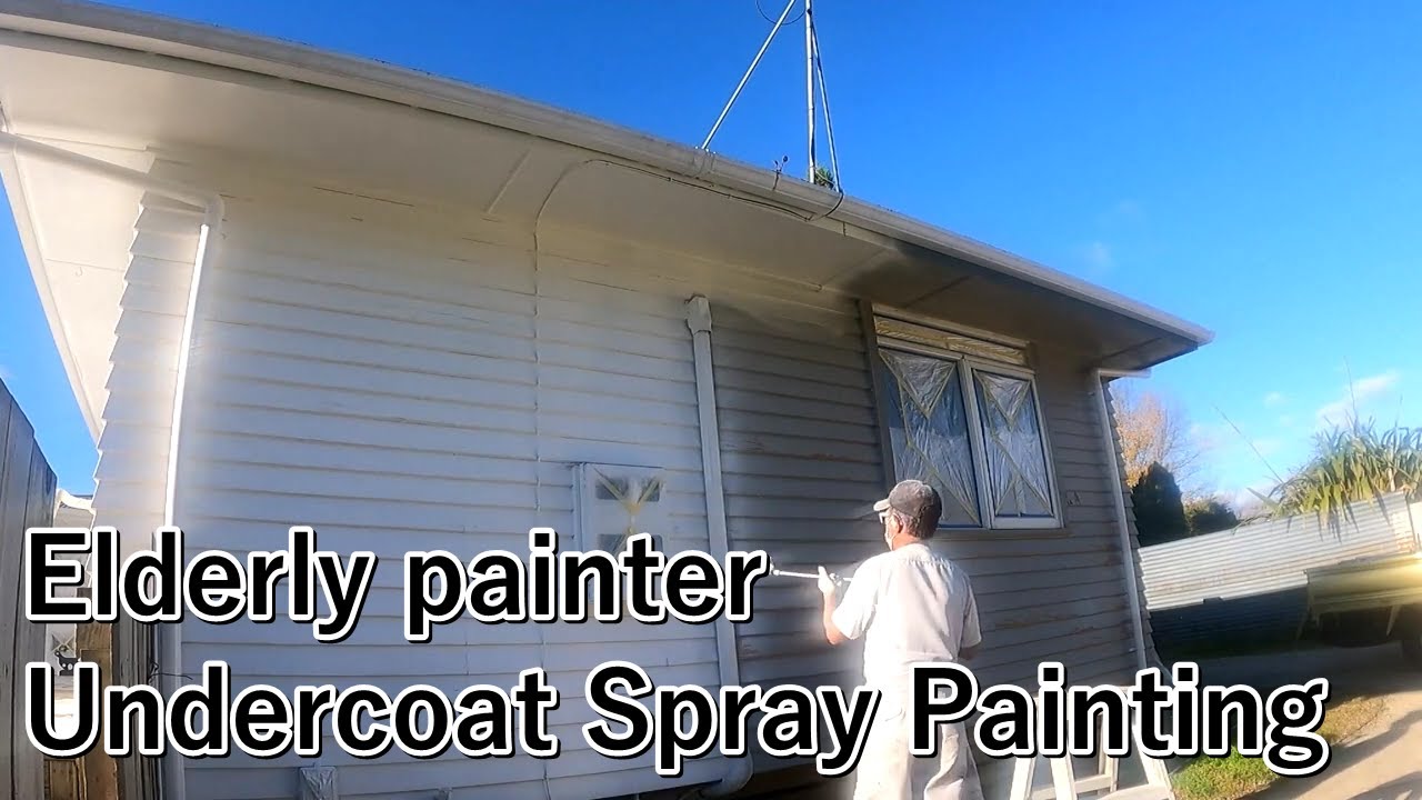 Elderly painter Undercoat Spray Painting - YouTube