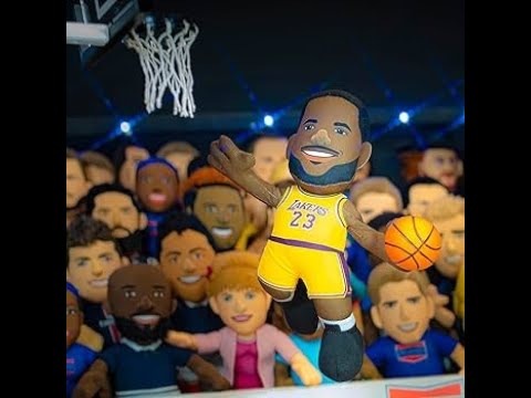 Reviewing LA Lakers Bleacher Creature Lebron James Plush Toy - YouTube