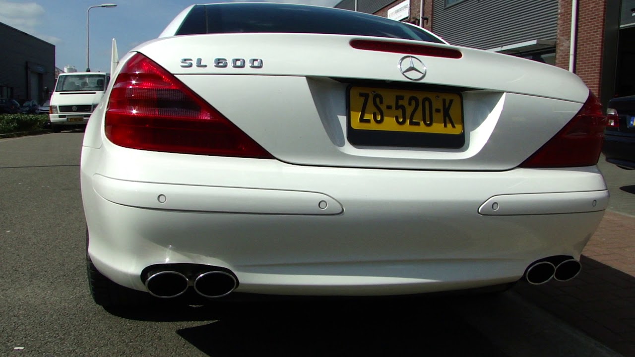 MERCEDES SL 600 AMG EXHAUST SOUND SPORTUITLAAT UITLAAT www ...