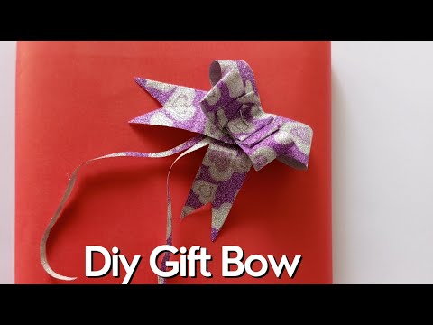 Diy ribbon bow | Easy bow making tutorial |#giftbow - YouTube