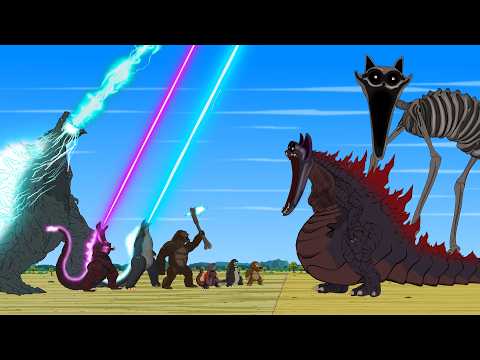 Godzilla & Kong vs Shin Catnap & Dogday: Dark Kaiju Battle in the Zoonomaly Universe