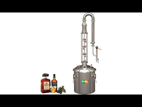 How to install the 13.2G/50L Stainless Steel Alcohol Distiller - YouTube