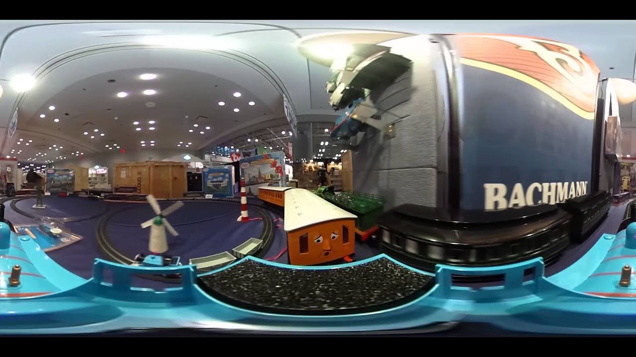 Toy Fair 360 Video: Bachmann Trains! Ride Thomas the Train! - YouTube