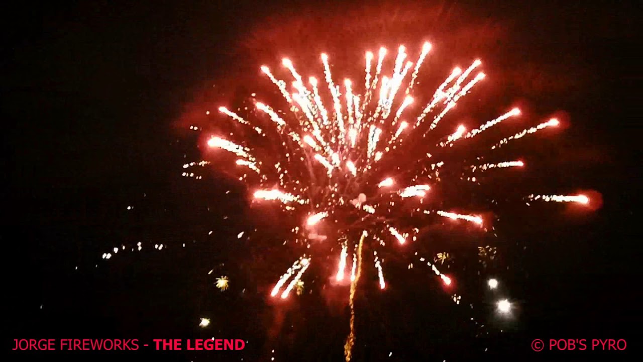 Jorge Fireworks The Legend 49 Shot Cake - YouTube