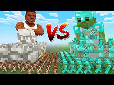 FRANKLIN KALE ORDU VS ZOMBİ BABA KALE ORDU - Minecraft