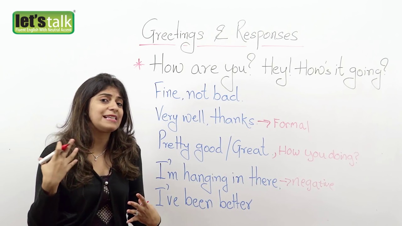 Useful English greetings and responses - YouTube