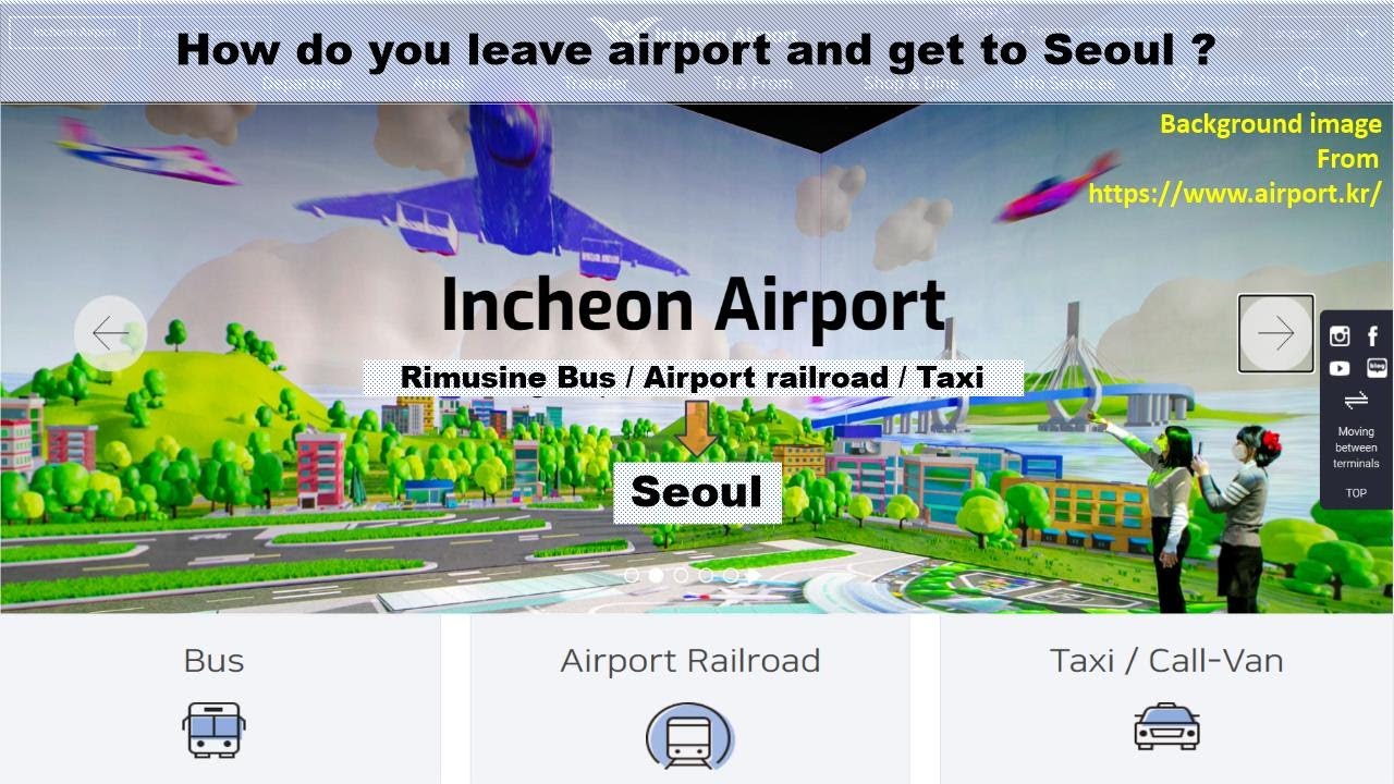 [Travel guide] How to leave incheon airport and go to seoul safely ...