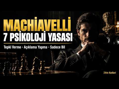 Tepki Verme. Açıklama Yapma. Sadece Unut. | Machiavelli'nin 7 Psikoloji Yasası