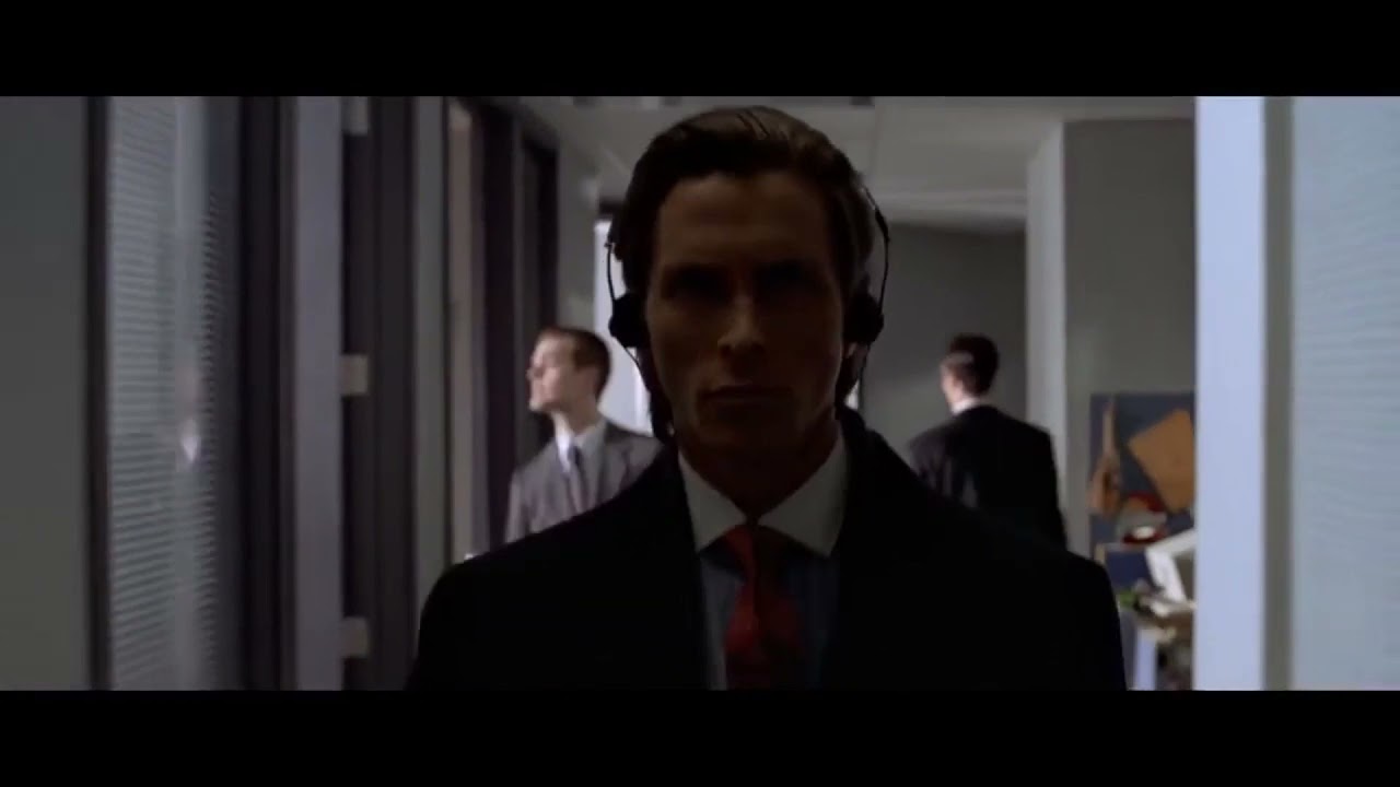Patrick Bateman listening to the Dune music - YouTube