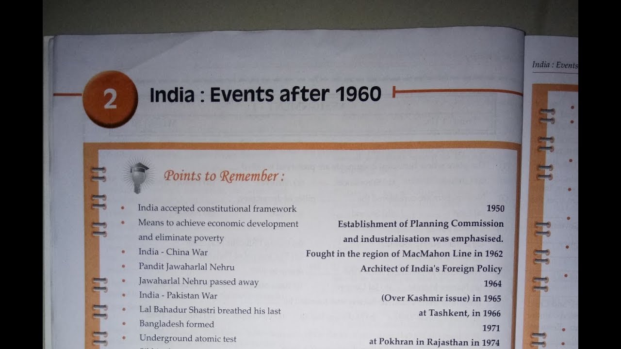 STD 9th ll Historyy ll Chapter 2: India : Events after 1960 ll Master ...