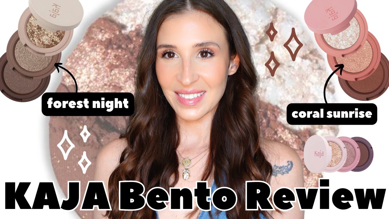 NEW KAJA BENTO REVIEW! K-beauty eyeshadow trios Forest Night, Coral ...