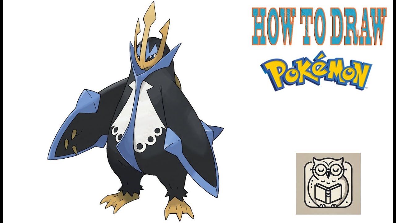 How to draw POKEMON Empoleon step by step - YouTube