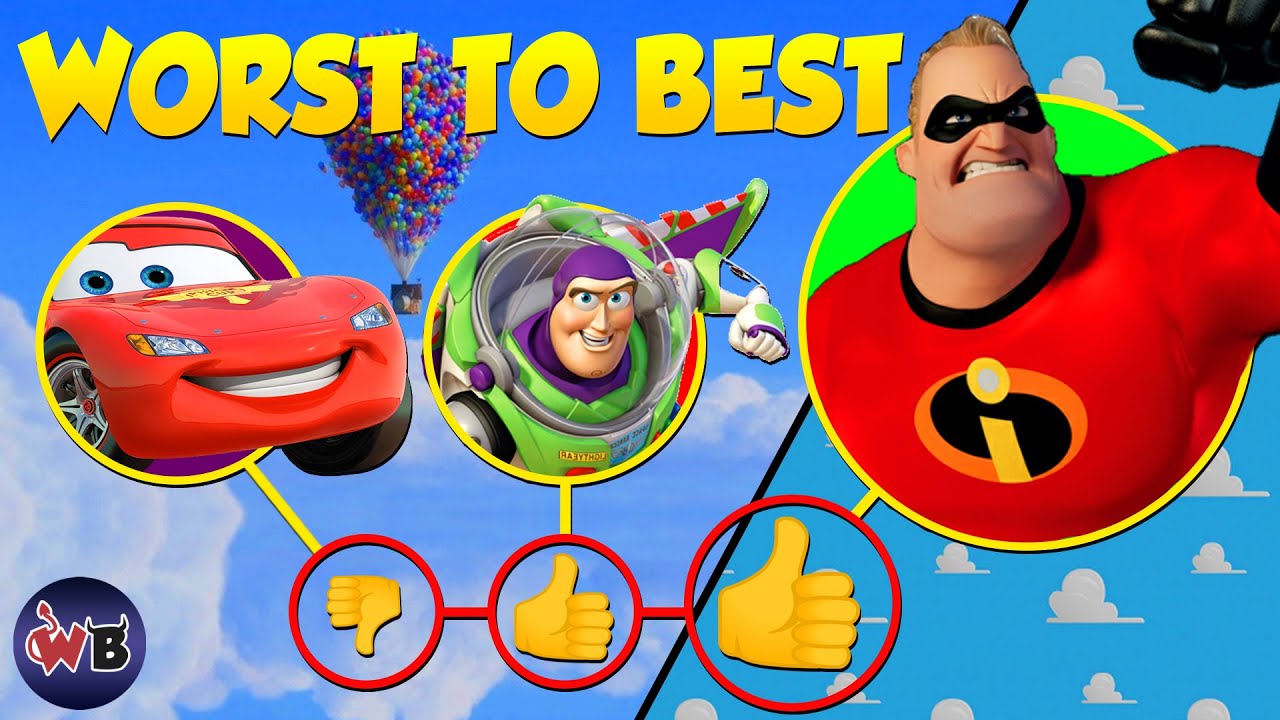 Every PIXAR Feature Animated Movie: Worst to Best - YouTube