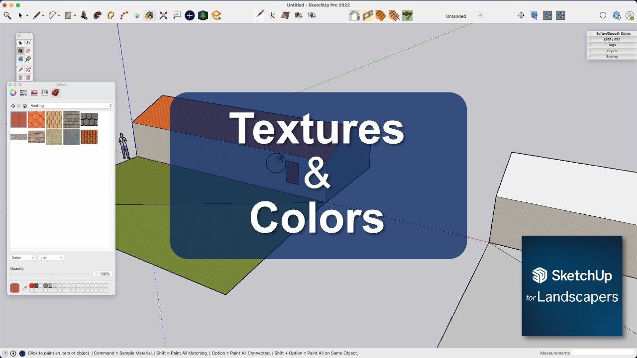 Using Textures & Colors in Sketchup - YouTube