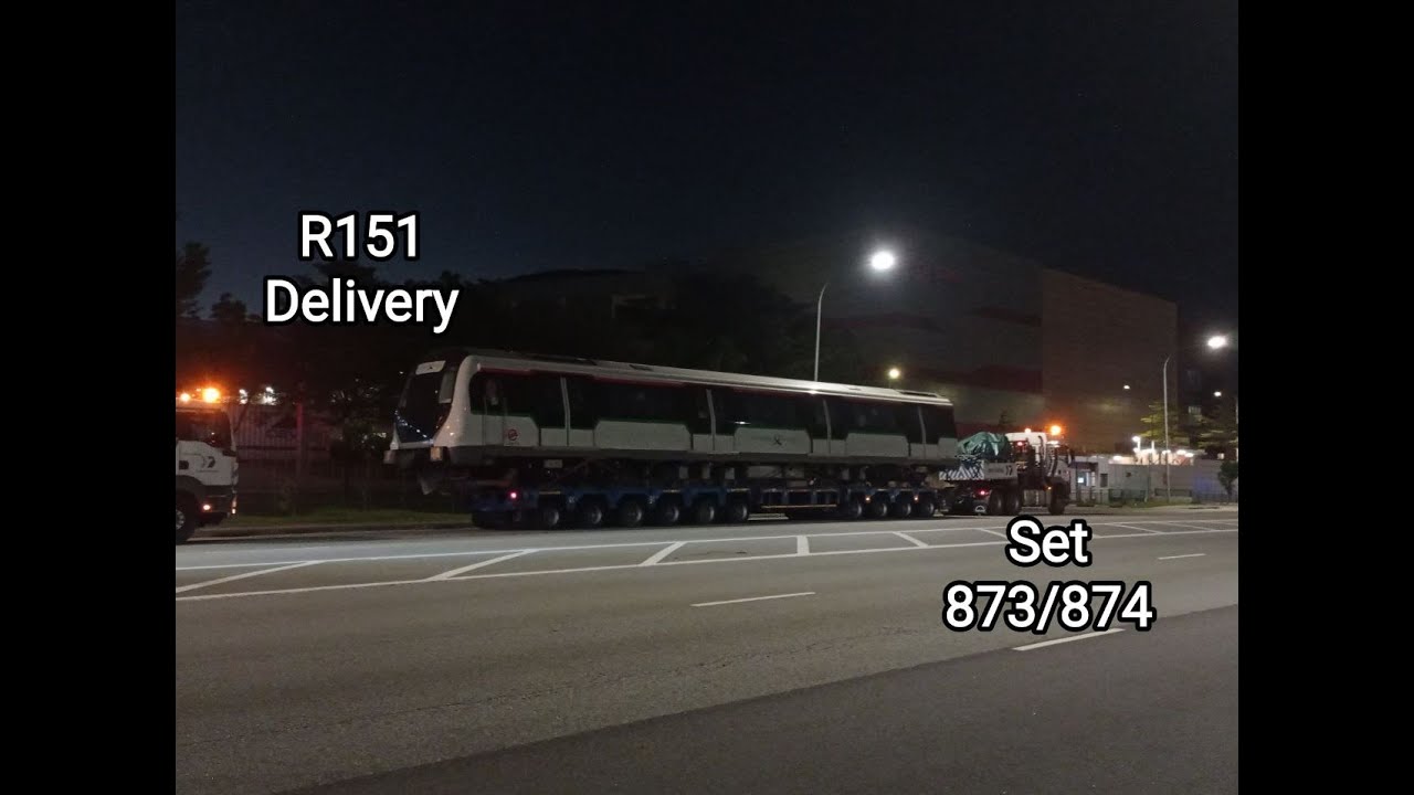 [SMRT] Alstom Movia R151 [873/874] (EMU 874 + 12873) - Delivery to Tuas ...