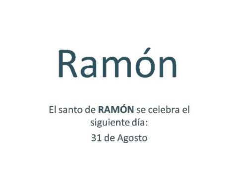Origen y significado del nombre Ramon - YouTube