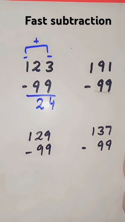 Fast subtraction|subtraction fast trick| How to subtract fast# math ...