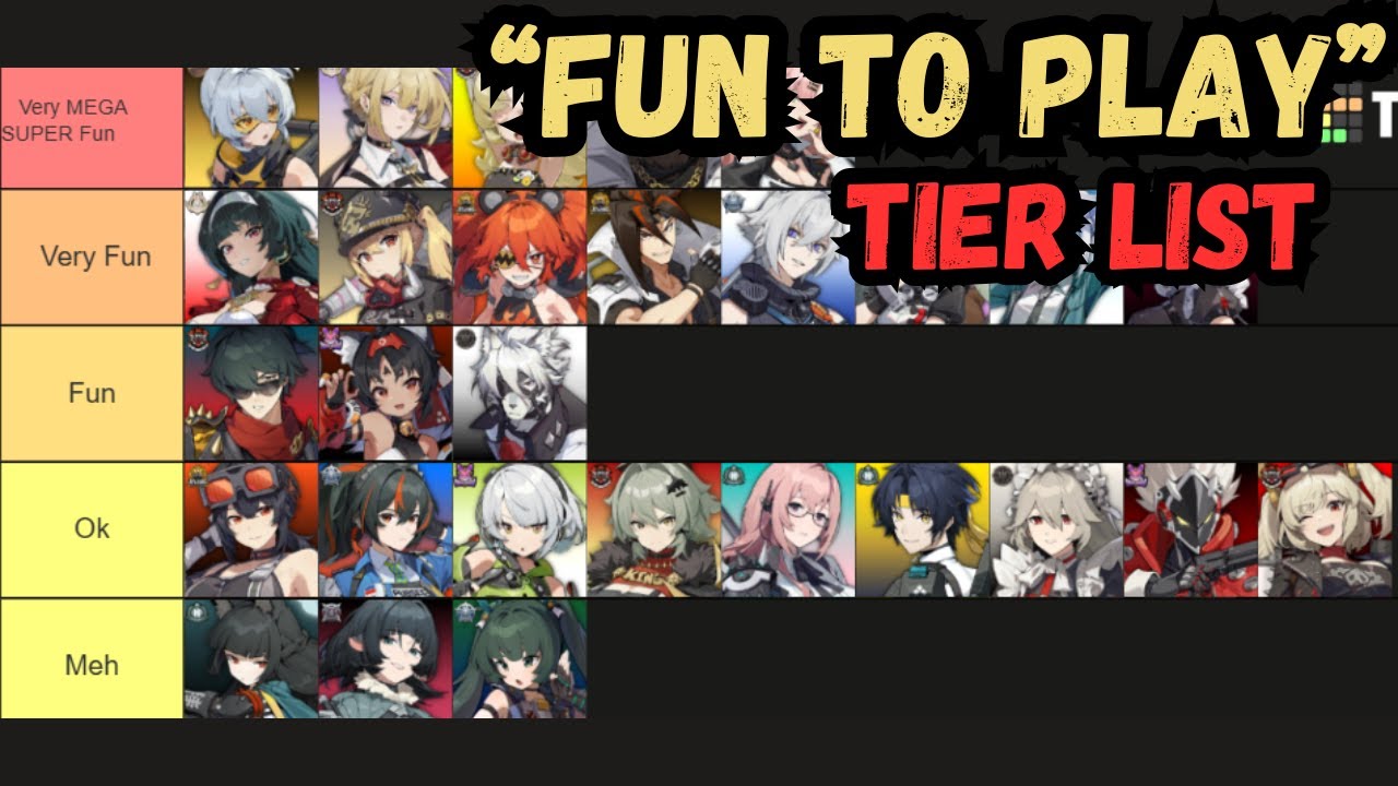 Zenless Zone Zero "Fun To Play" Tier List - YouTube